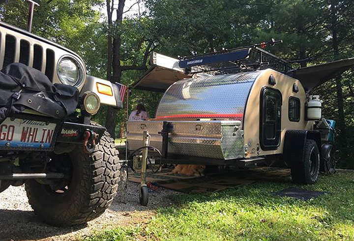 Jeep Rubicon TJ with Off-Road TC Teardrop in Tow Serious OHV Camping